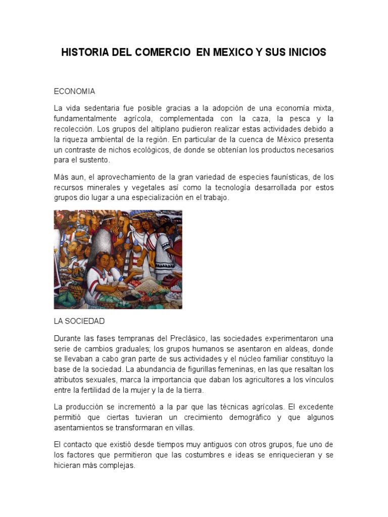 Historia Del Comercio en Mexico y Sus Inicios | PDF | Mesoamérica | azteca