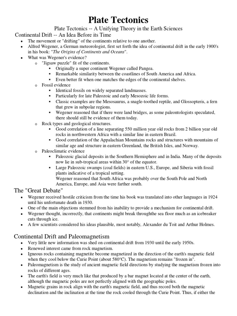 Plate Tectonics | PDF | Plate Tectonics | Earthquakes