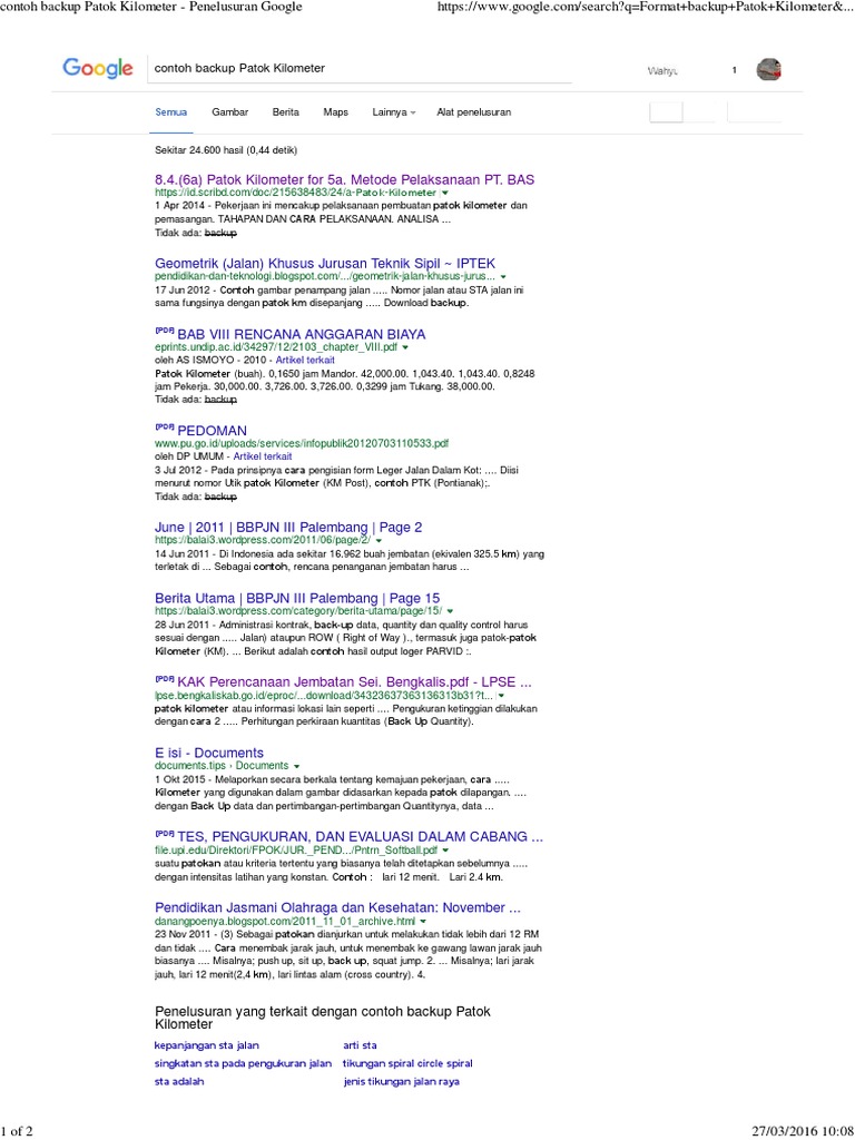 Contoh Backup Patok Kilometer | PDF | Seni