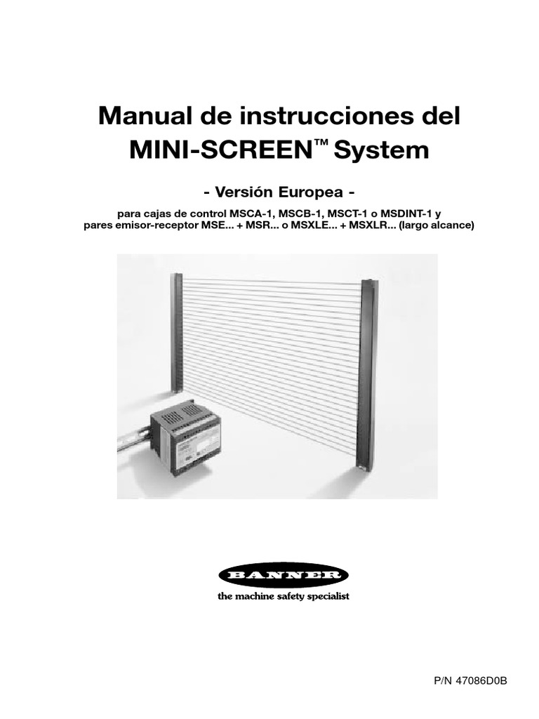 Manual de Instrucciones Del Mini-Screen System: - Versión Europea | PDF ...