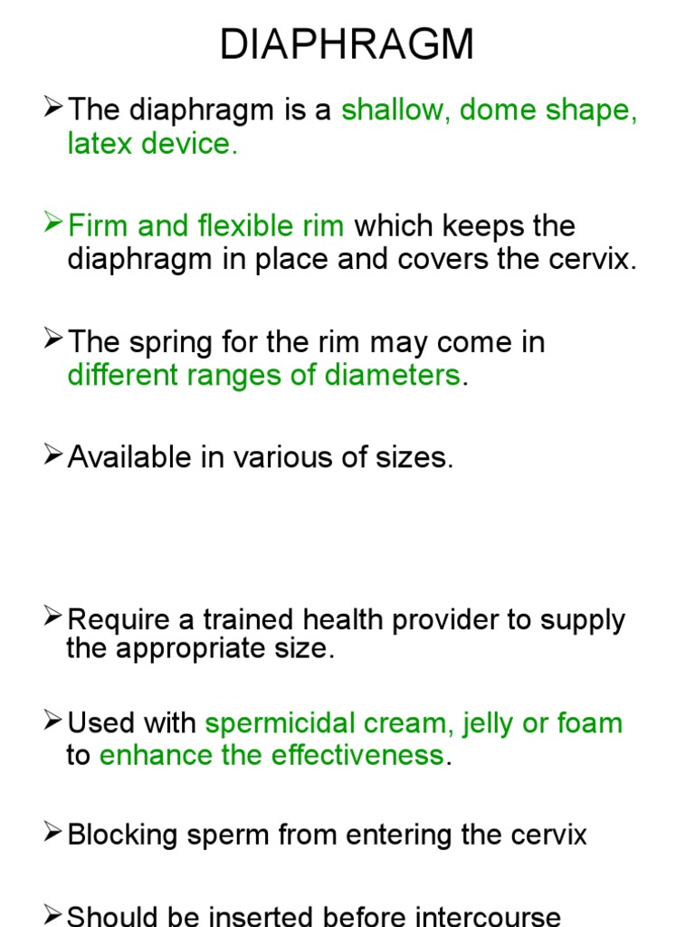 Diaphragm | PDF | Human Reproduction | Sexual Health