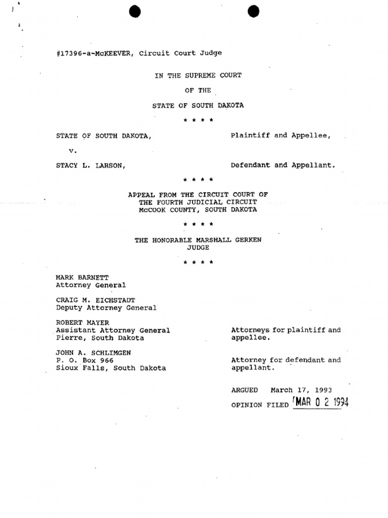 Stacy Larson Court Documents | PDF