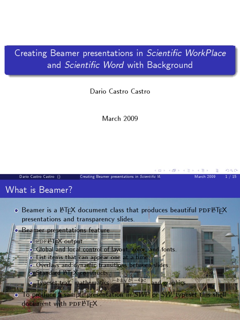 Fondo en Beamer SWP | PDF | Ellipsis | Text