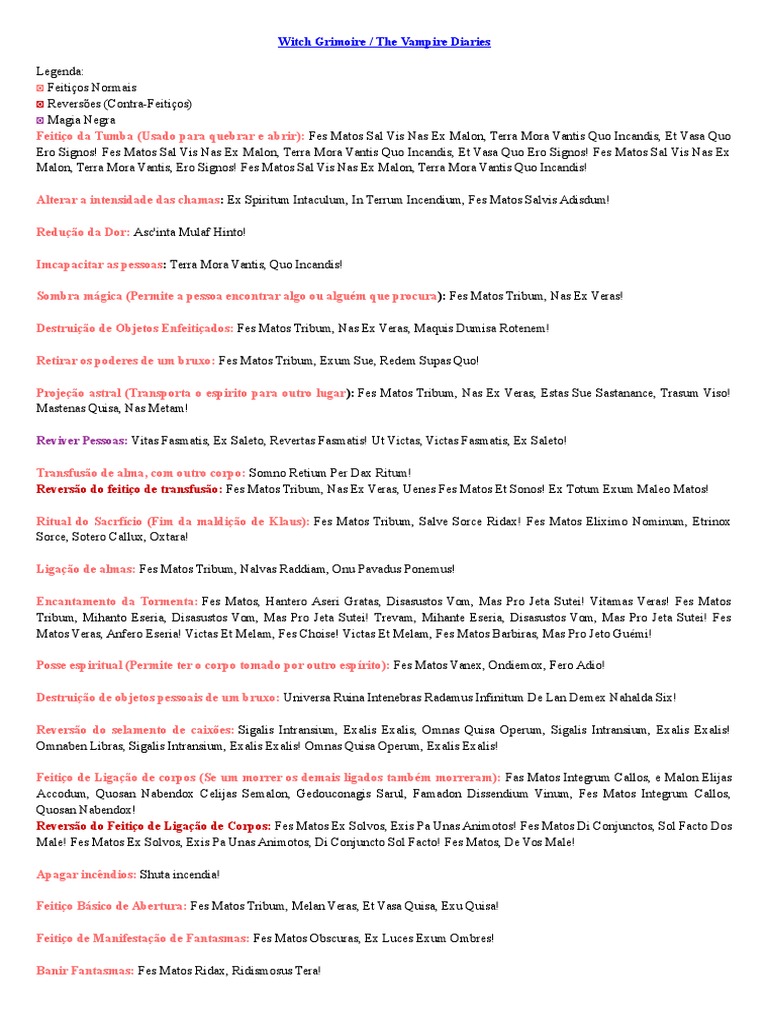 Witch Grimoire | PDF | Vampiros | Imortalidade