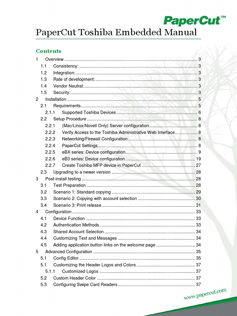 PaperCut MF - Toshiba Embedded Manual | Download Free PDF | Transport ... PaperCut MF - Toshiba Embedded Manual | Download Free PDF | Transport ...