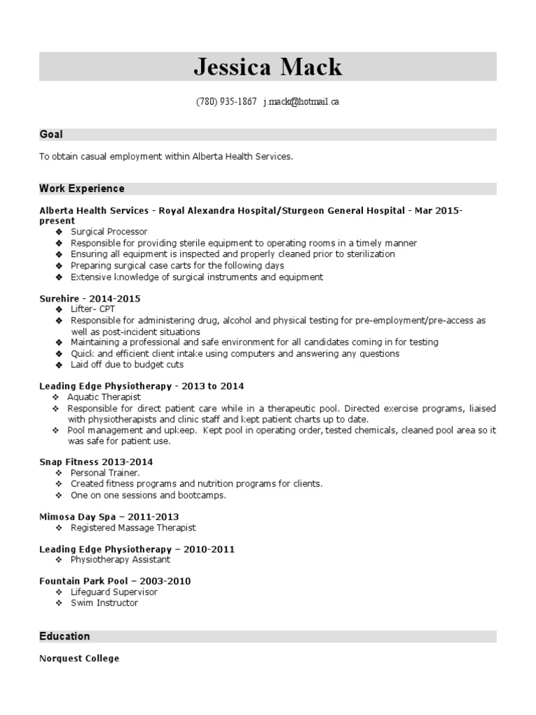 Jessica Mack Resume 2015 | PDF