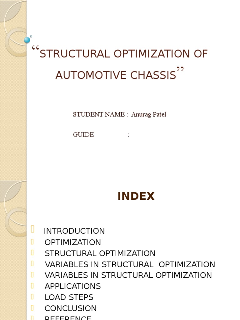 Structural Optimization Automotive Chassis Heavy Vehicle | PDF | Mathematical Optimization ...