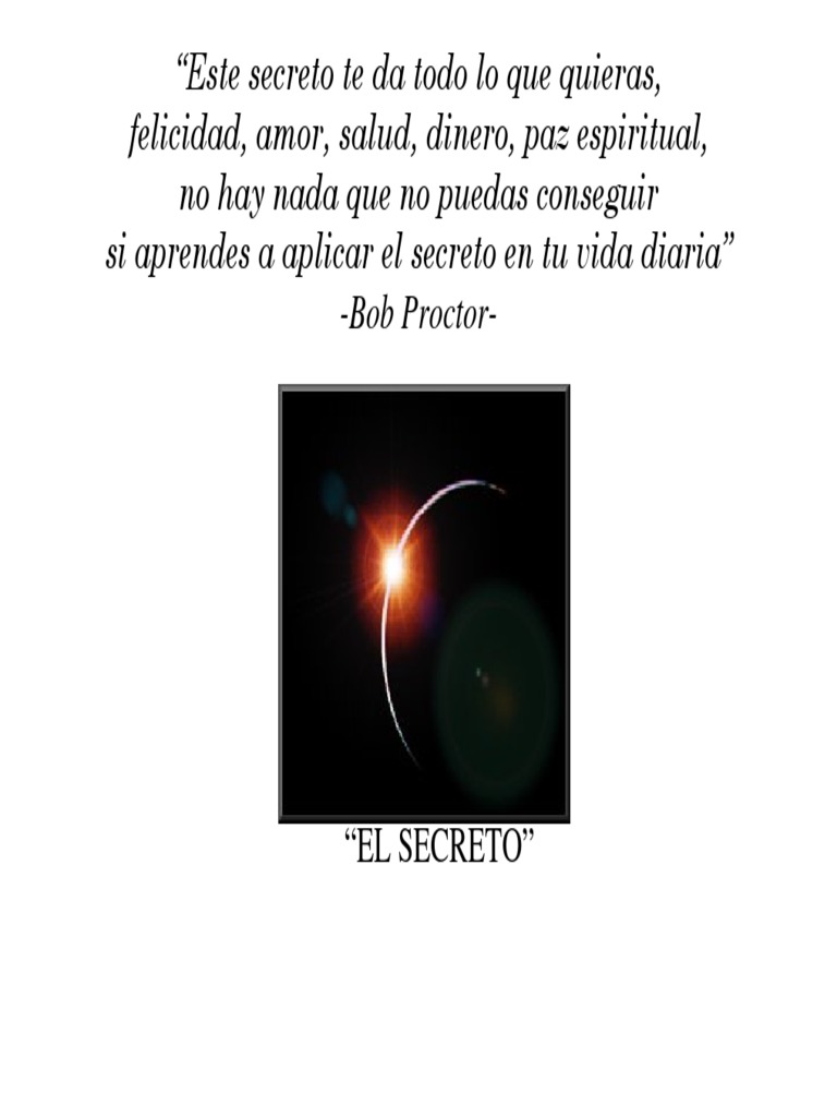 Proctor, Bob - El Secreto. Ley de La Atraccion | PDF | Amor | Felicidad