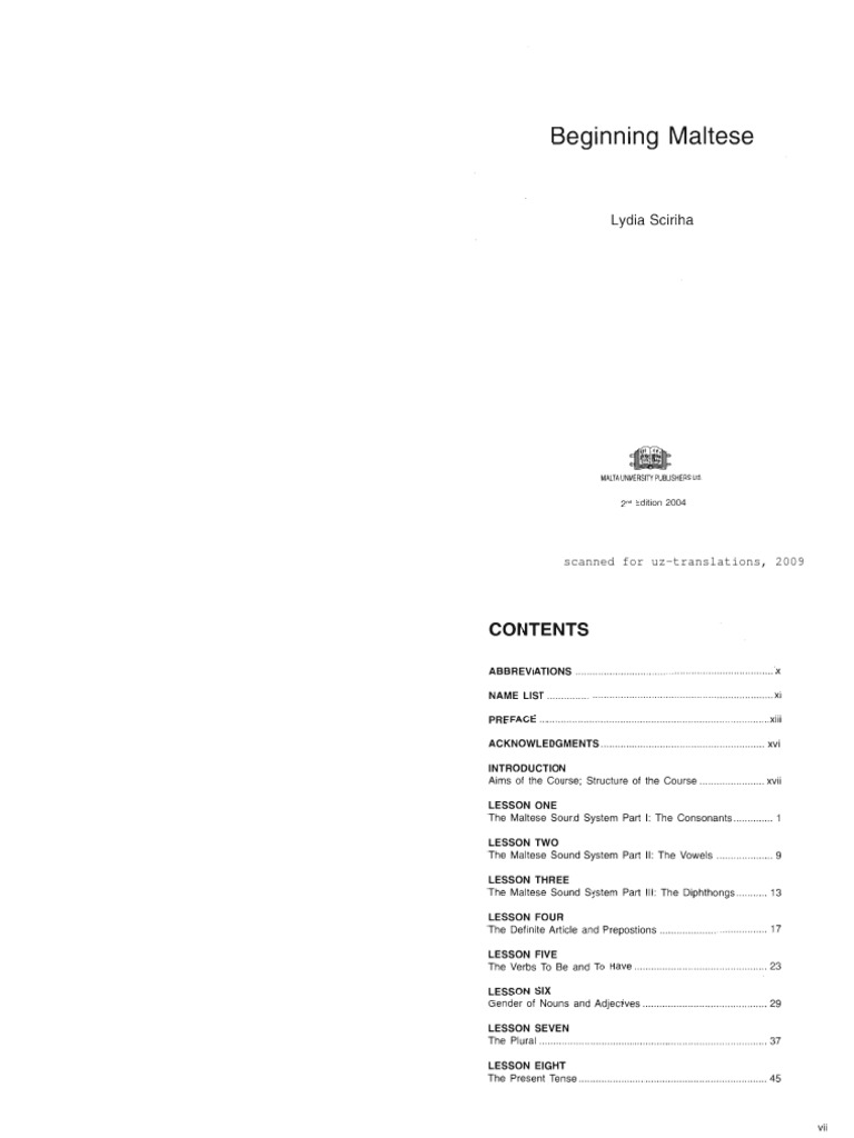 Beginner's Guide to Maltese Language | PDF | Grammatical Gender ...