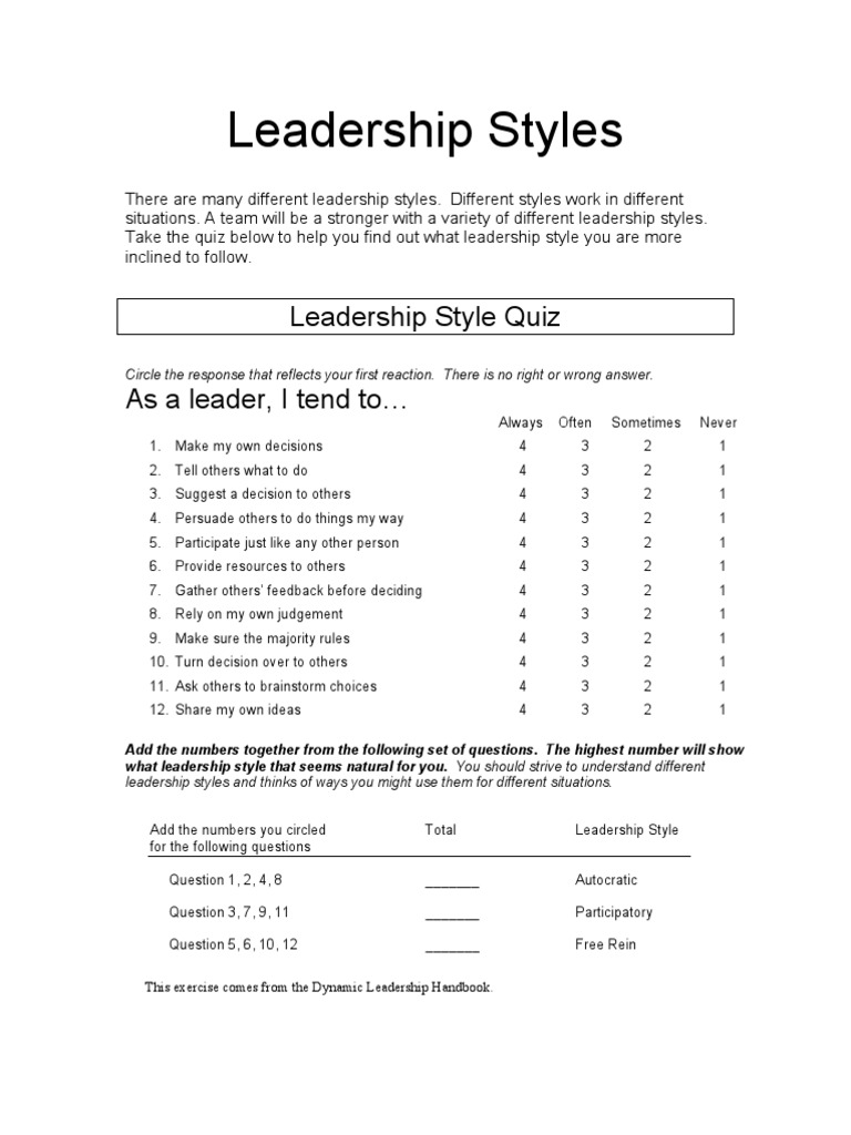 Character Leadership Styles | PDF | Leadership | Emergence