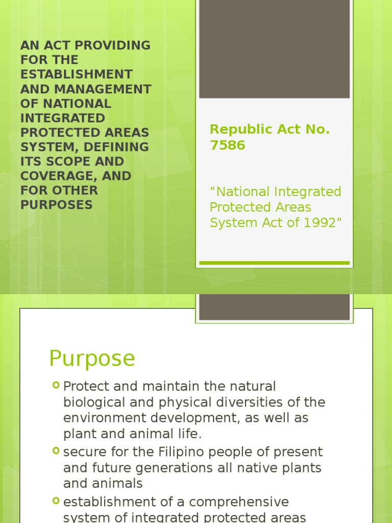 Nipas Law | PDF | Protected Area | Resource