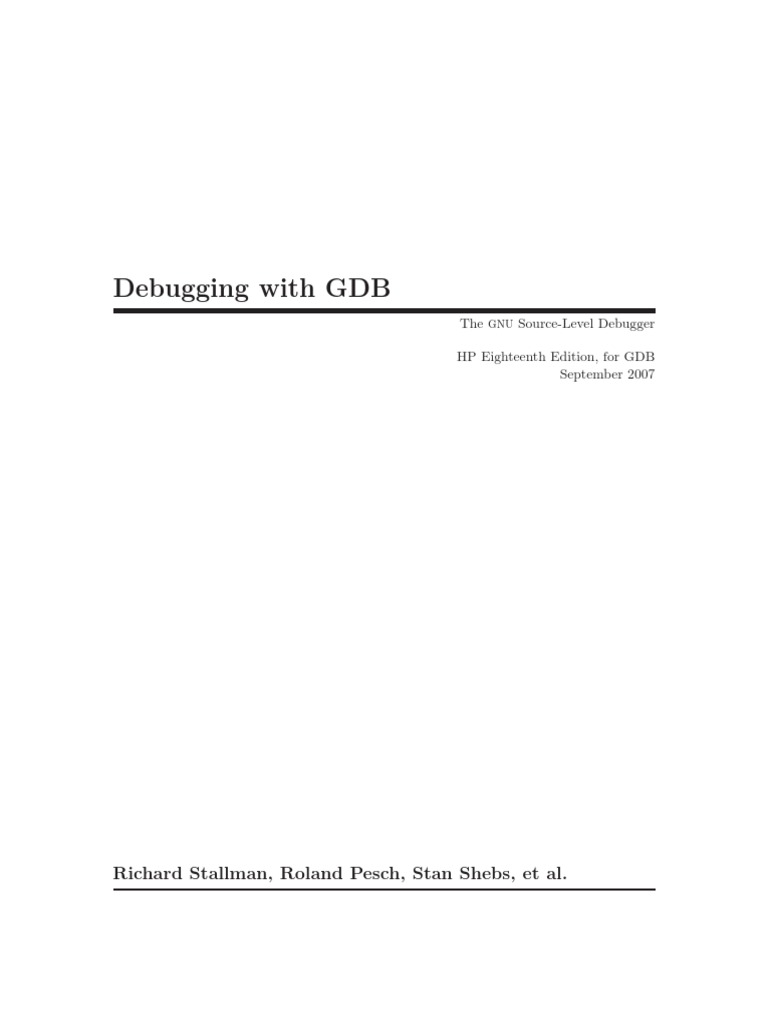 GDB PDF | PDF | Free Software | Subroutine