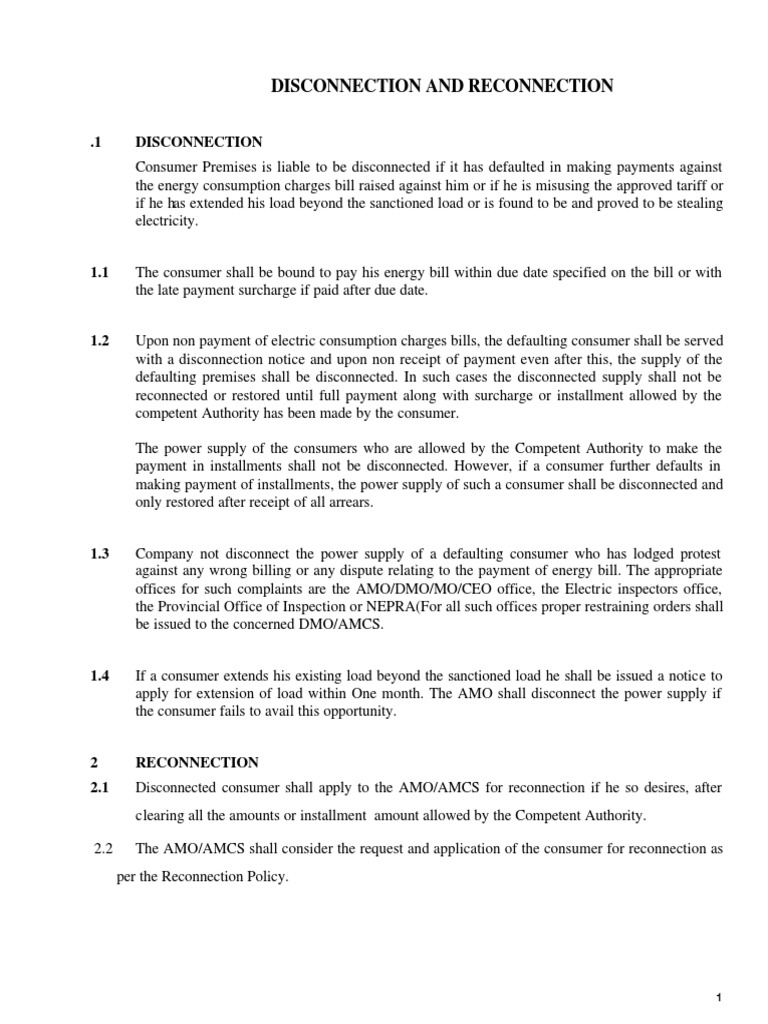 MEPCO Policies | Download Free PDF | Fee | Government