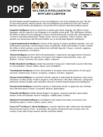 The 9 Intelligences of MI Theory | PDF | Intelligence | Theory