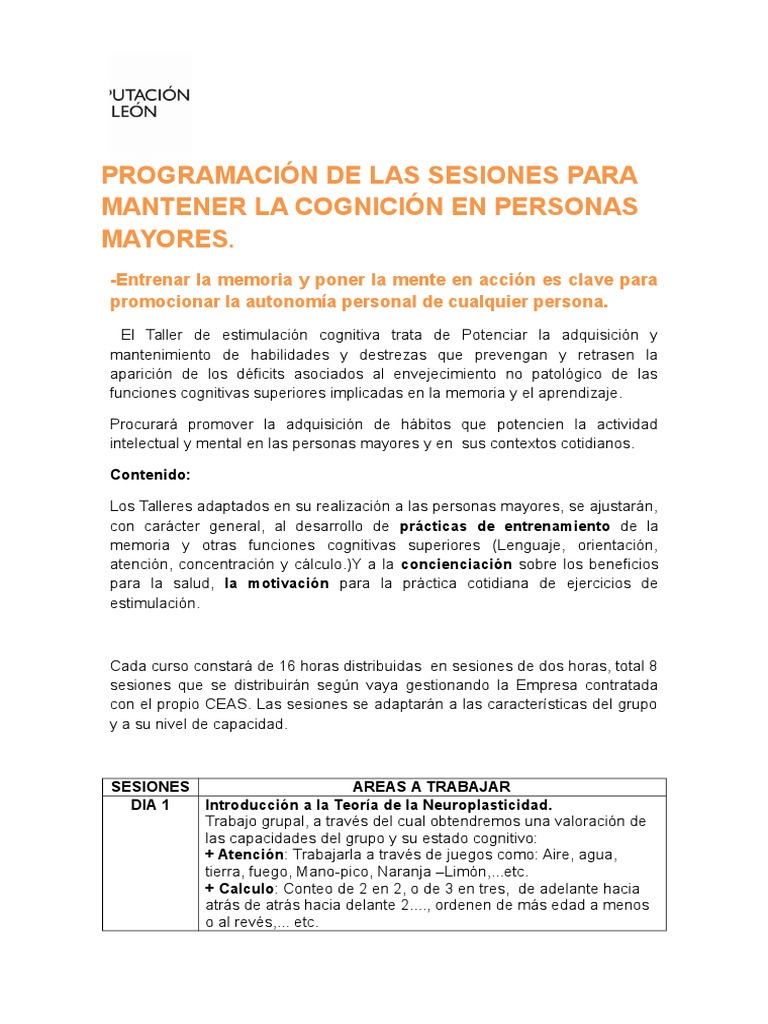 Talleres de Entrenamiento de La Memoria | PDF | Memoria | Vejez