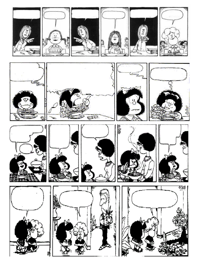 Historietas de Mafalda Sin Texto | PDF