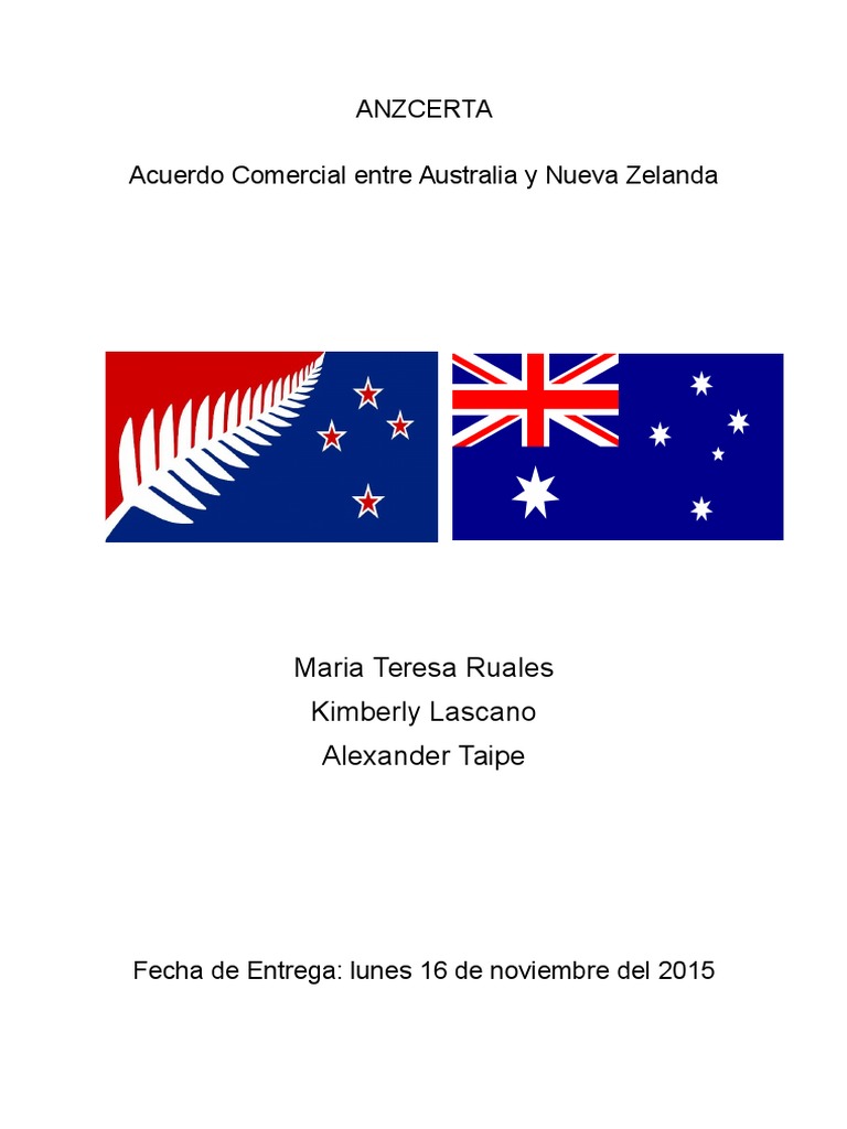 ANZCERTA: Acuerdo Comercial Australia-NZ | PDF