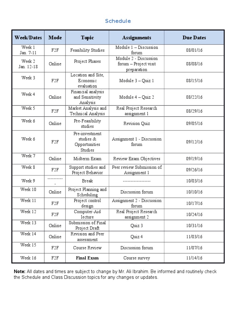 M Schedule Template | PDF | Business | Art