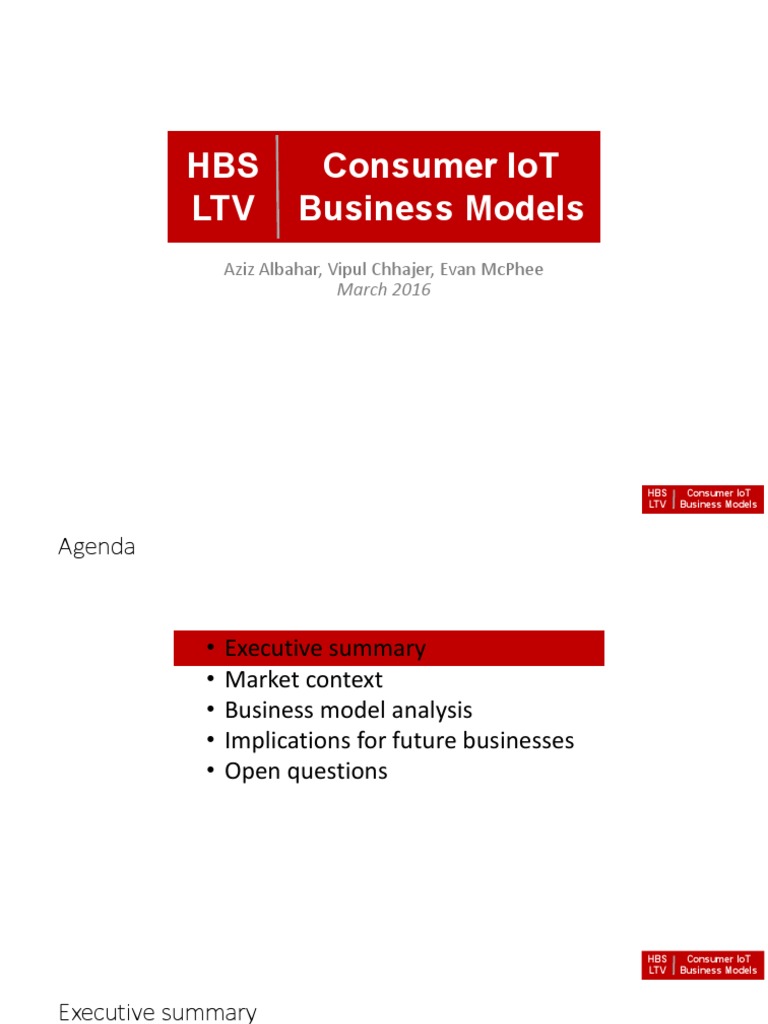 LTV Final Project - Consumer IoT Business Models | PDF | Internet Of ...