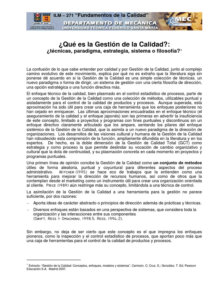 Que Es GC | PDF | Gestión de la calidad | Calidad (comercial)