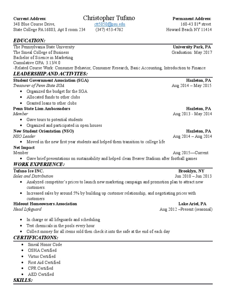 Smeal Resume | PDF