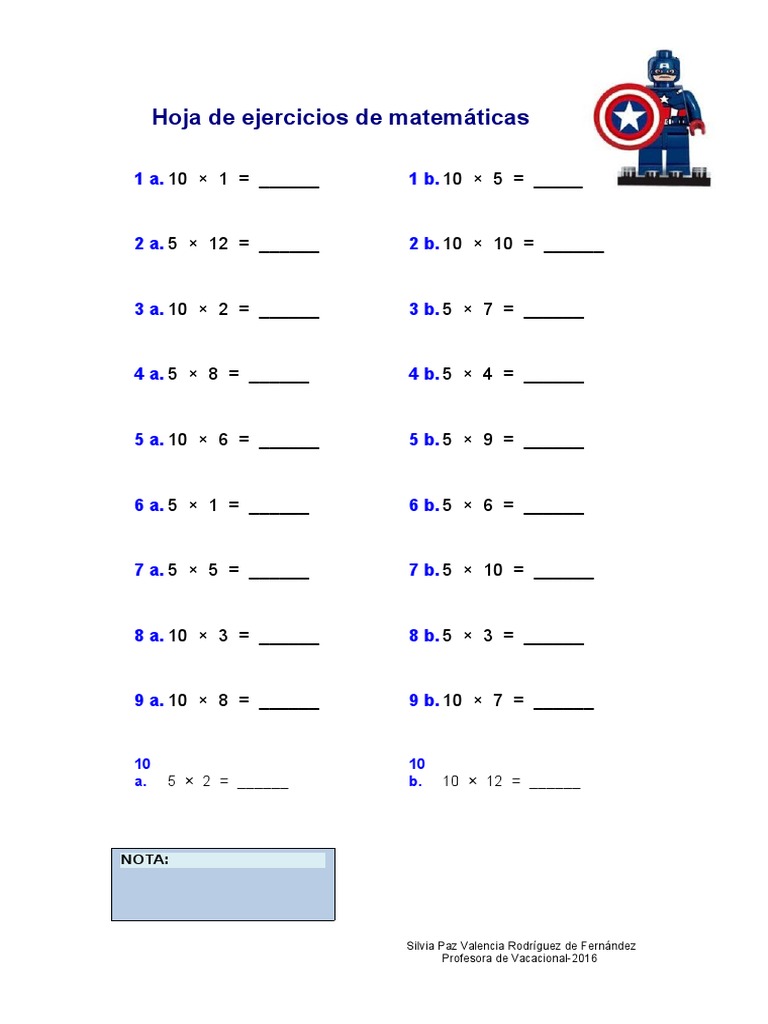 Ejercicios de Multiplicación para 4to Grado | PDF | Deportes