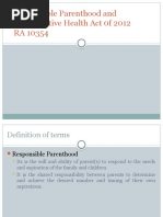 RPRH Act 10354 IRR Overview | PDF | Reproductive Health | Family Planning
