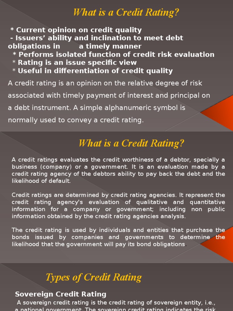 What Is A Credit Rating | PDF | Credit Rating | Bond Credit Rating