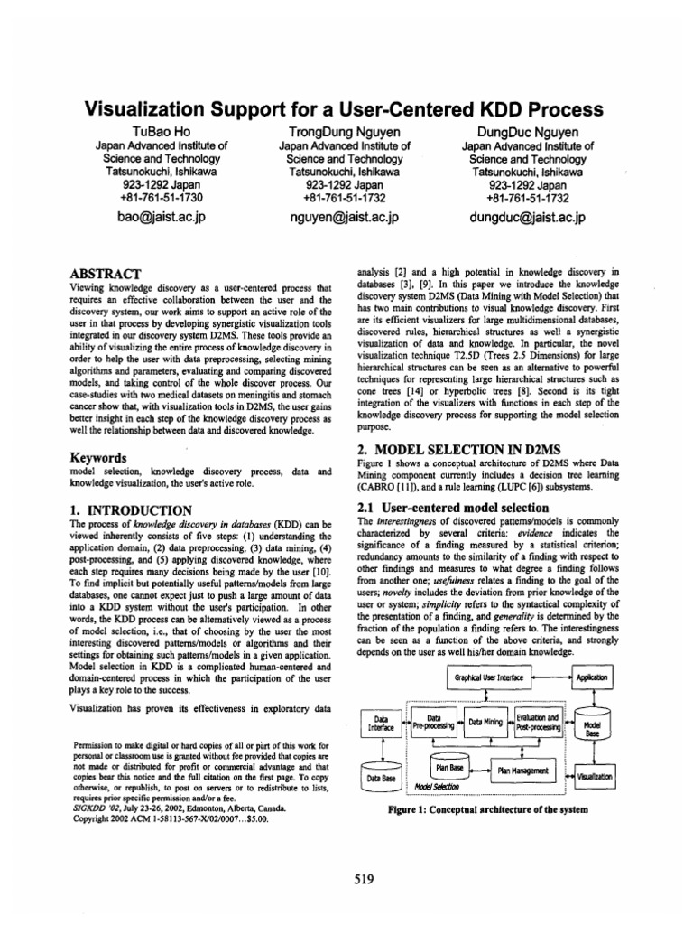 Data and Knowledge Visualization in Knowledge Discovery Process | PDF ...