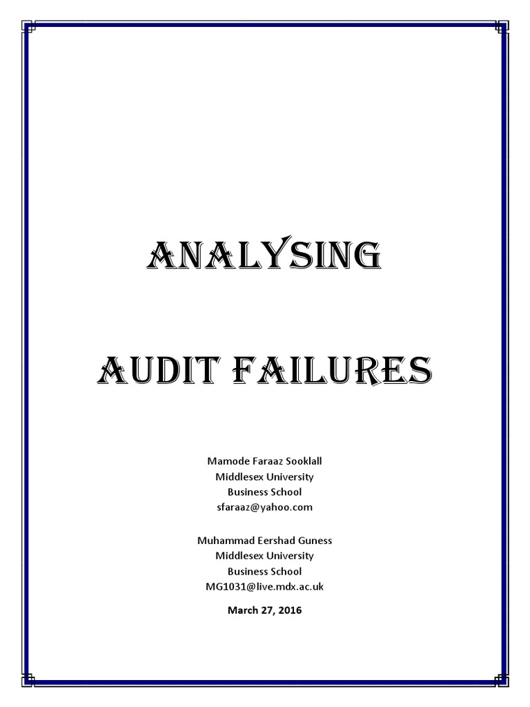Audit Failures in the 21st Century | PDF | Audit | Capital Market