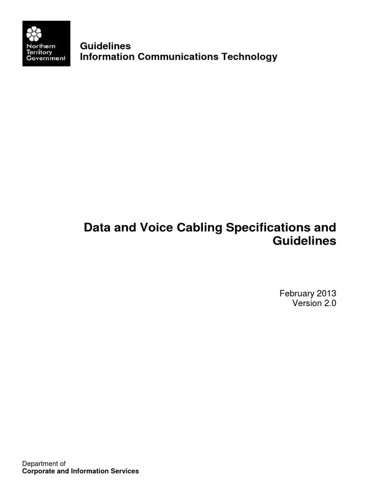 Data Voice Cabling Specifications | PDF | Electrical Connector ...