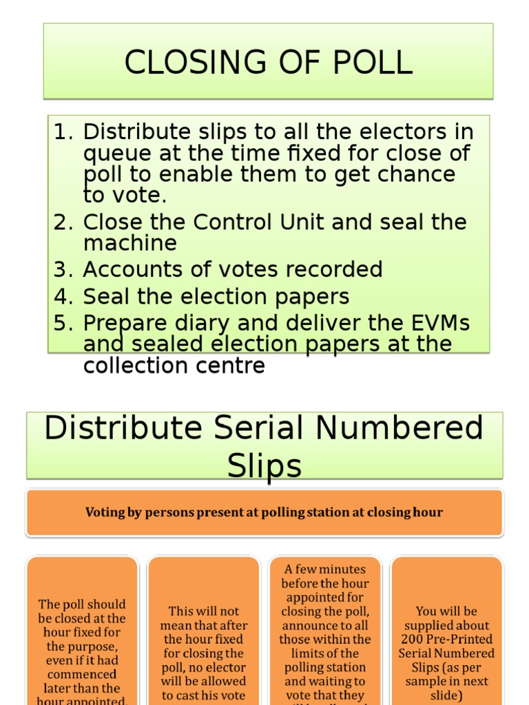 Closing Procedures for Polling Stations | PDF | Group Decision Making ...