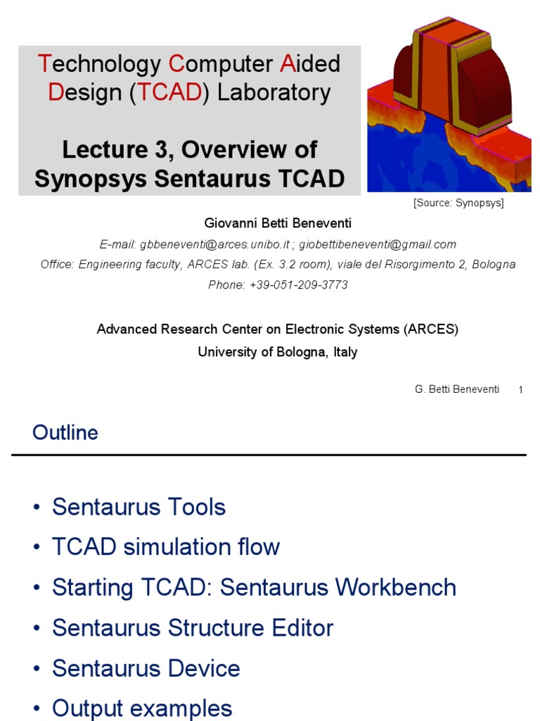 03 TCAD Laboratory Overview of Synopsys Sentaurus TCAD GBB FinalAA13-14 ...