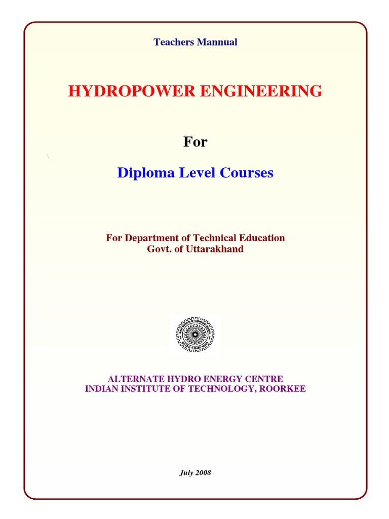 Hydropower Engineering Course Manual | PDF | Reservoir | Hydroelectricity