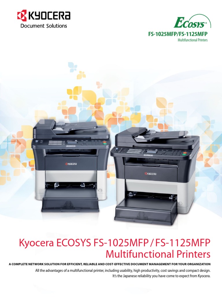 Spec Sheets 1025mfp-1125mfp Eng Web | PDF | Printer (Computing) | Image Scanner