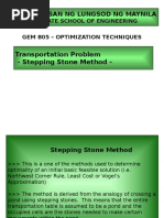 Stepping Stone Method (Transportation Problem) | PDF | Mathematical ...