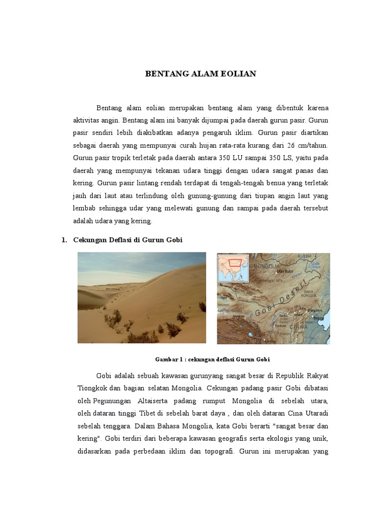 Bentang Alam Eolian | PDF