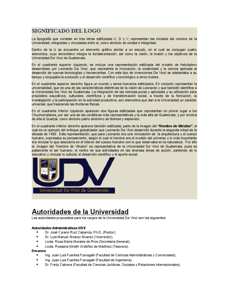 Significado Del Logo Udv | PDF | Universidad | Science