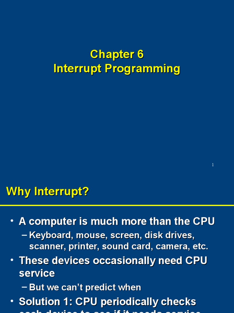 Chapter 6 Interrupt Programming Pdf Microcontroller Areas Of Computer Science