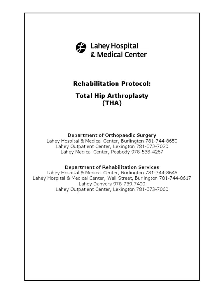 Hip Replacement Rehab Guide | PDF | Anatomical Terms Of Motion | Hip