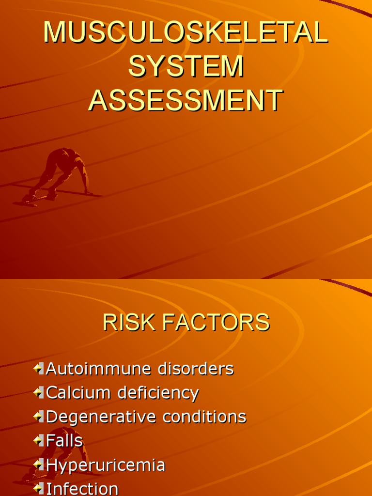 Musculoskeletal Assessment Guide | PDF | Nursing | Electromyography