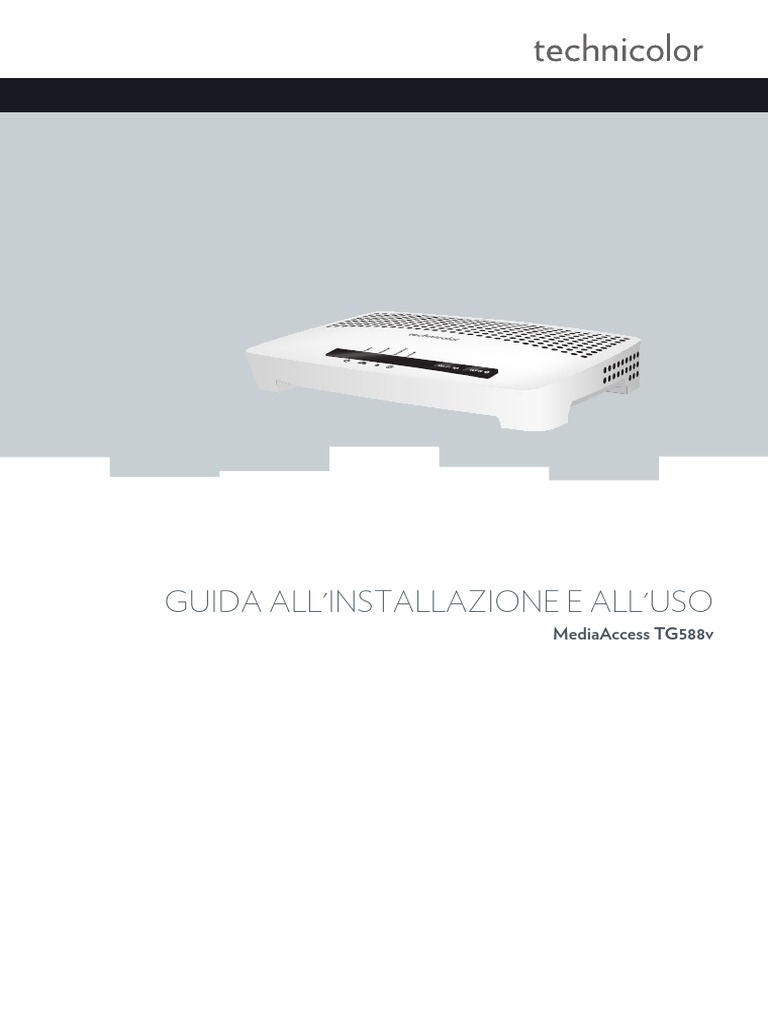 Guida Modem Technicolor-Tg588v | PDF