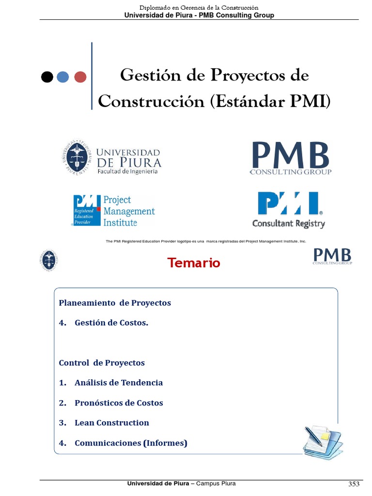 Diplomado en Gerencia de La Construcción -Sesión6-Pag 353 Al 416 | PDF ...