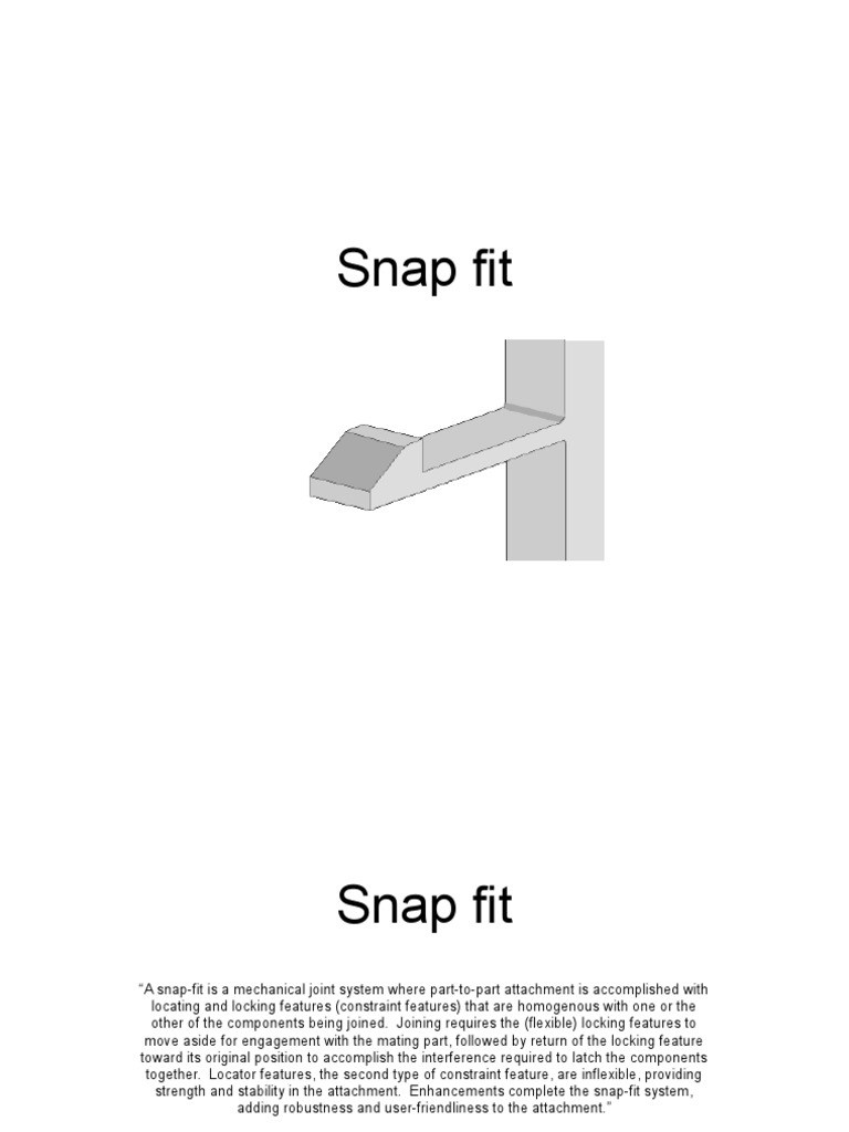 Snap Fit | PDF | Reliability Engineering | Mechanical Engineering