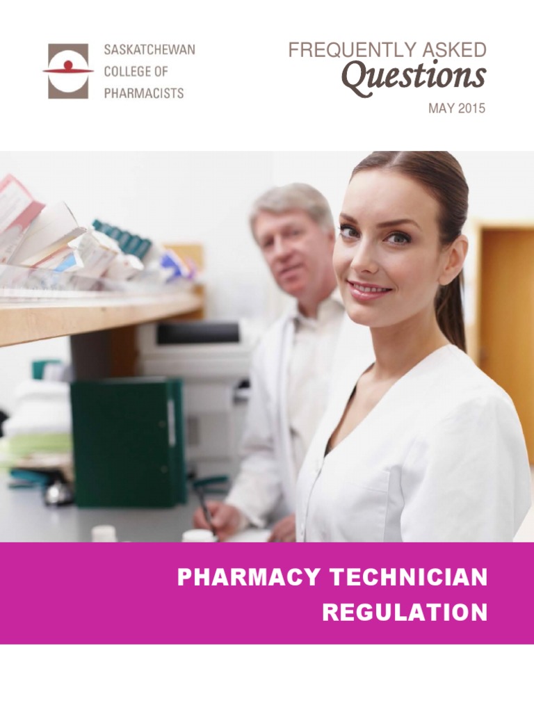 FAQs Pharmacy Technician Regulation 20150519 | PDF | Pharmacy | Pharmacist