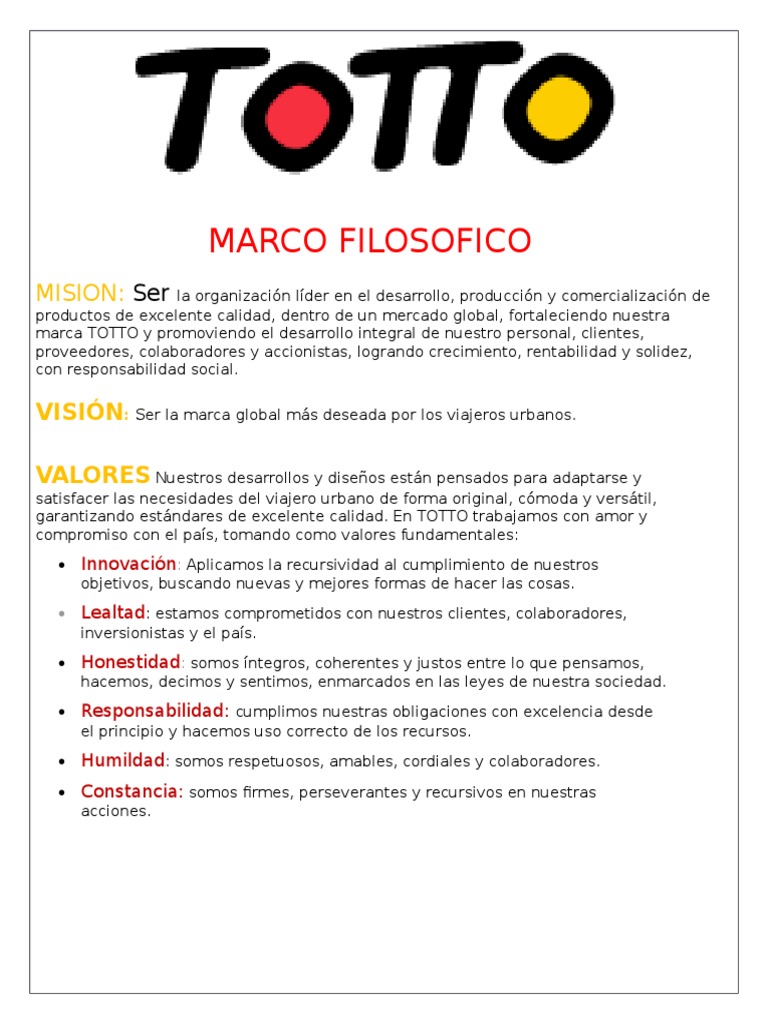 Marco Filosofico | PDF | Calidad (comercial) | Liderazgo