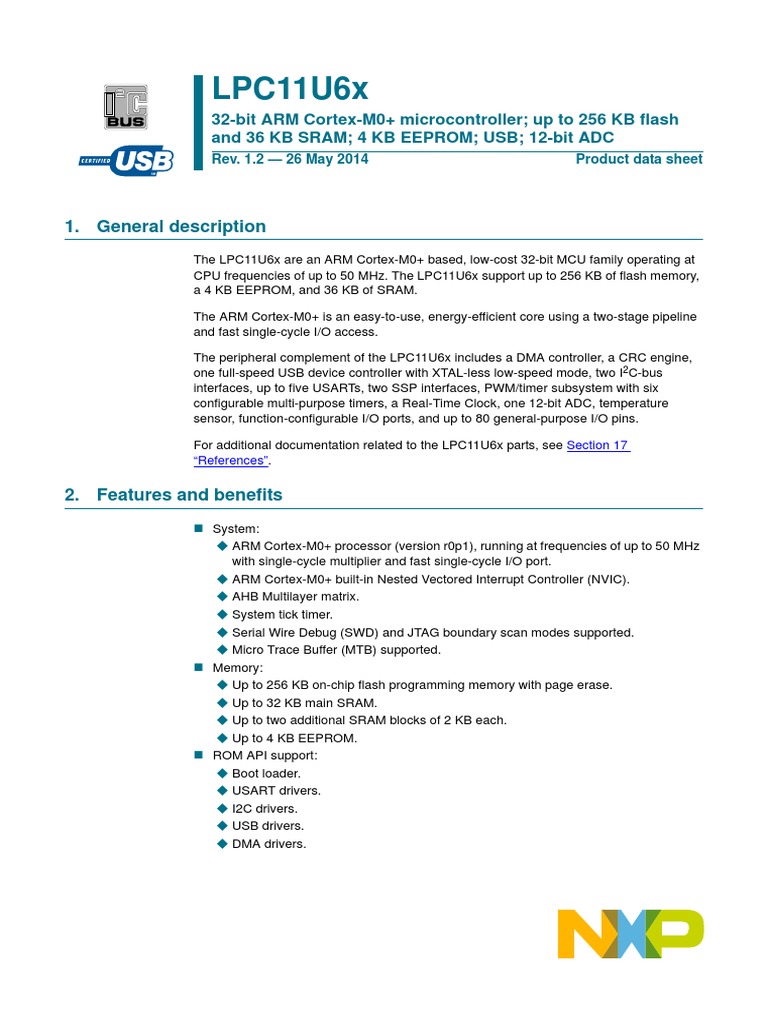 LPC11U6X | PDF | Microcontroller | Electronic Circuits