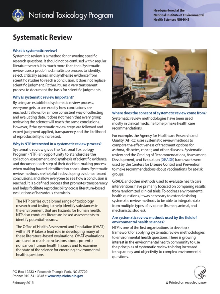 Systematic Review: Headquartered at The National Institute of ...