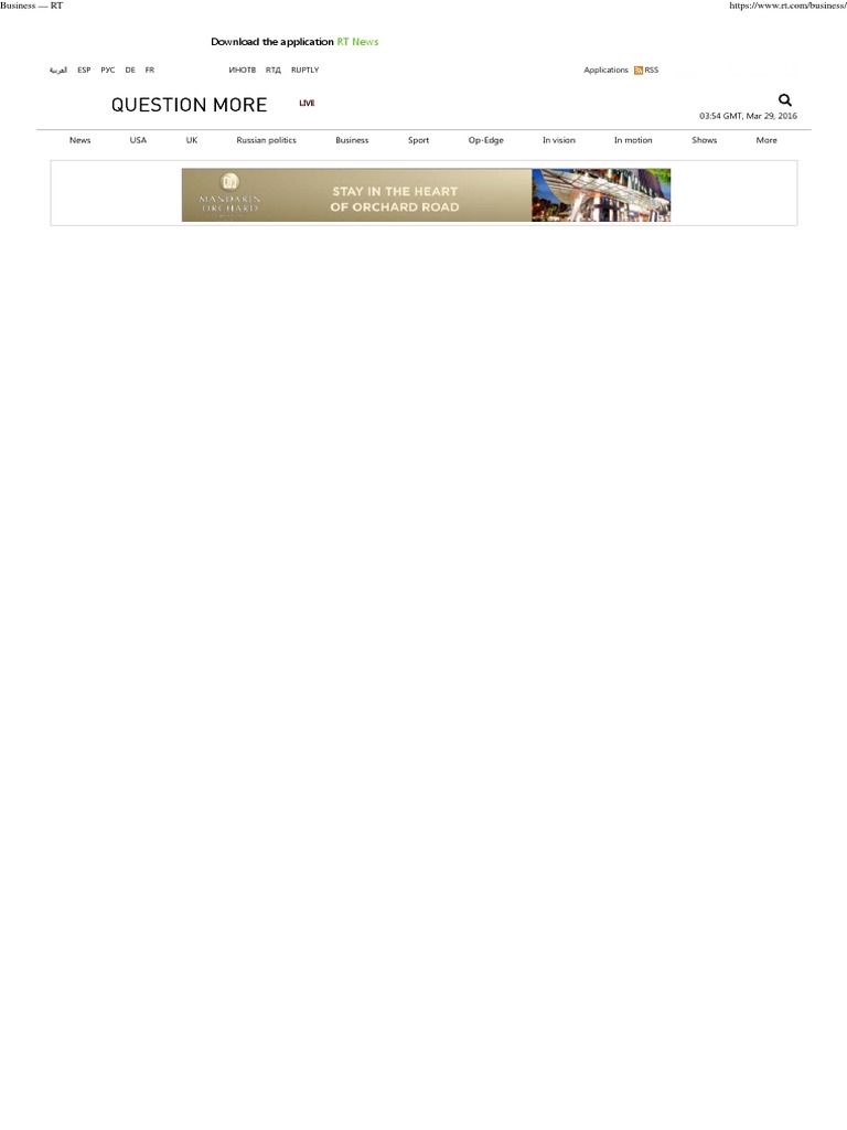 The Application: RT News | PDF | Rt (Tv Network) | Russia