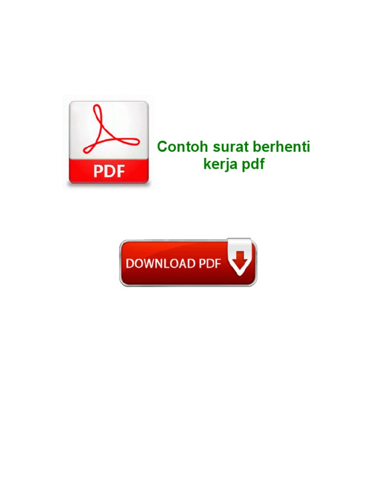 Contoh Surat Berhenti Kerja Pdf Pdf Microsoft Windows Computer File